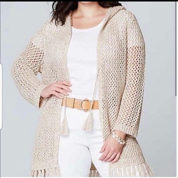 J. Jill | Sweaters | Nwot Jjill Open Knit Crochet Boho Cardigan With ...